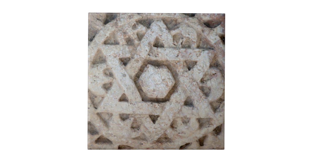 Old Star of David carving, Israel Ceramic Tile | Zazzle