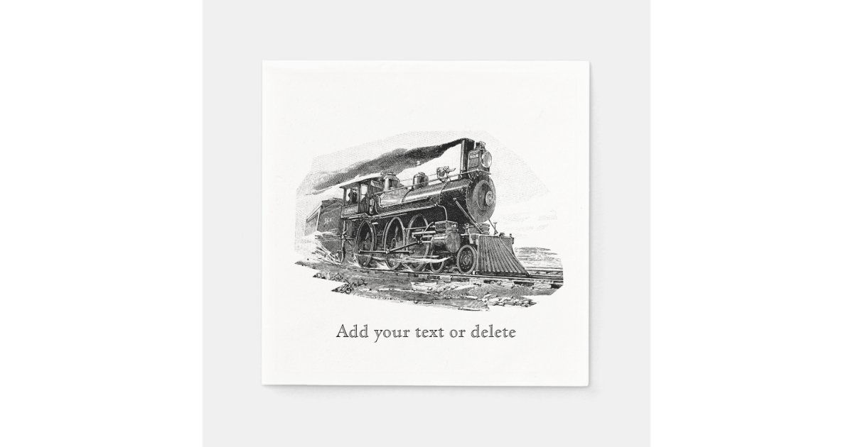 Old Steam Locomotive Napkins | Zazzle