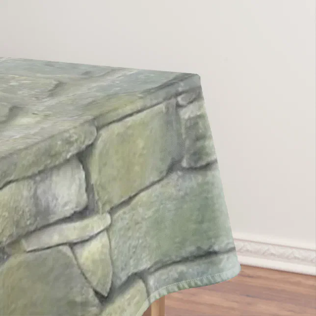 Old Stone Wall Pattern, Rustic Tablecloth | Zazzle