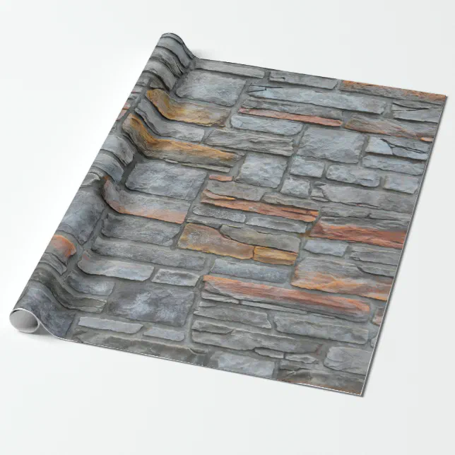 Old Stone Wall Texture Wrapping Paper | Zazzle