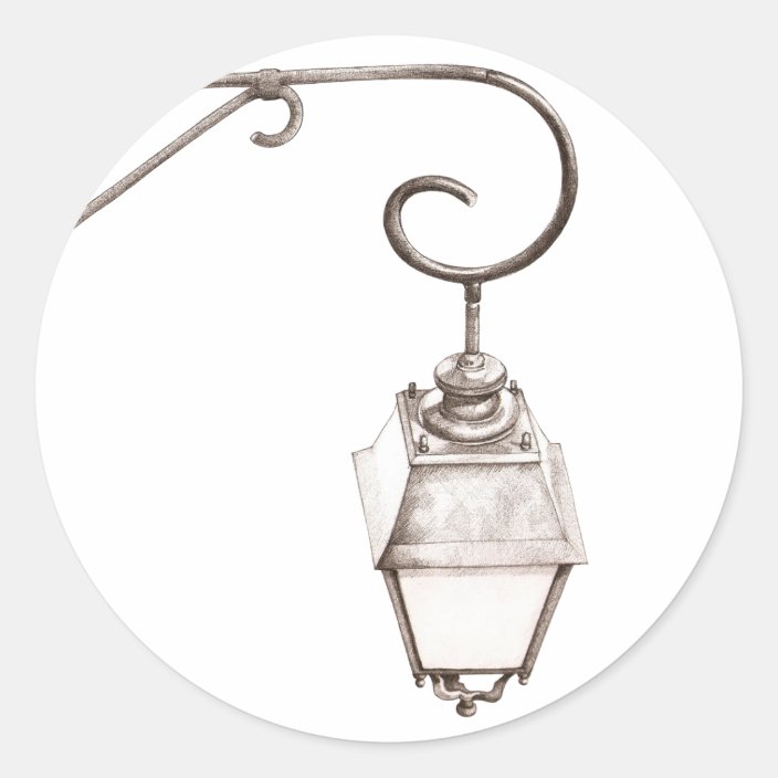 Old Street Light Sticker | Zazzle.com