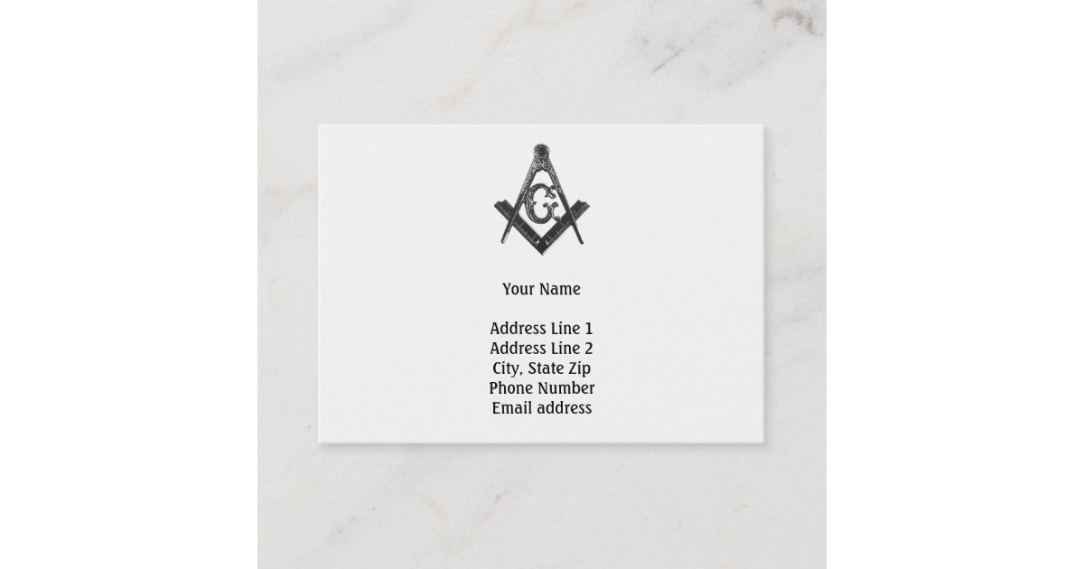 Old Style Freemason Business Card | Zazzle
