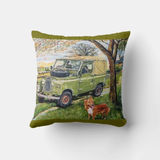 Old Style Land Rover Cushion. Throw Pillow | Zazzle