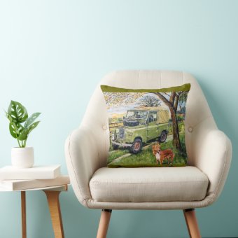 Old Style Land Rover Cushion. Throw Pillow | Zazzle