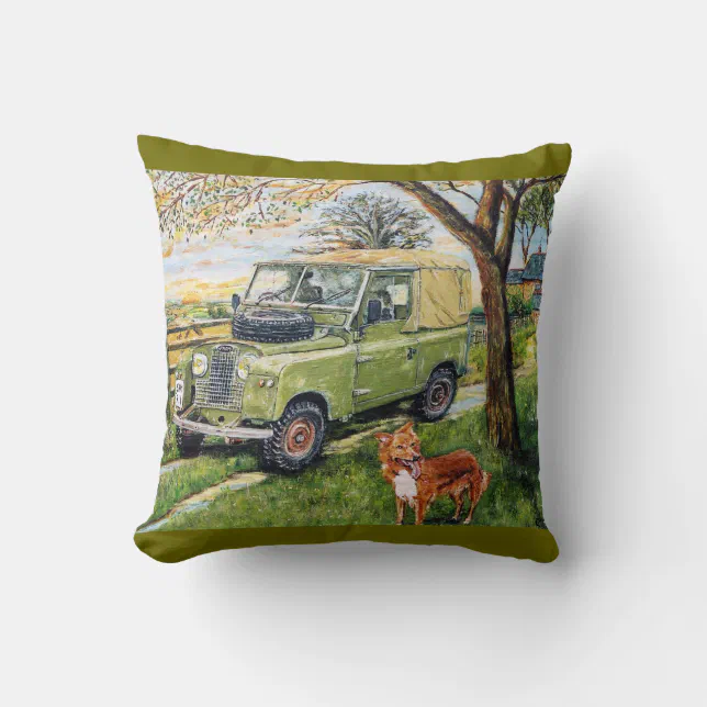 Old Style Land Rover Cushion. Throw Pillow | Zazzle
