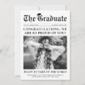 Old Style Newspaper Photo Graduation Announcement | Zazzle