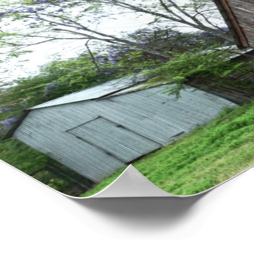 Old Texas Barn and Shed Poster | Zazzle