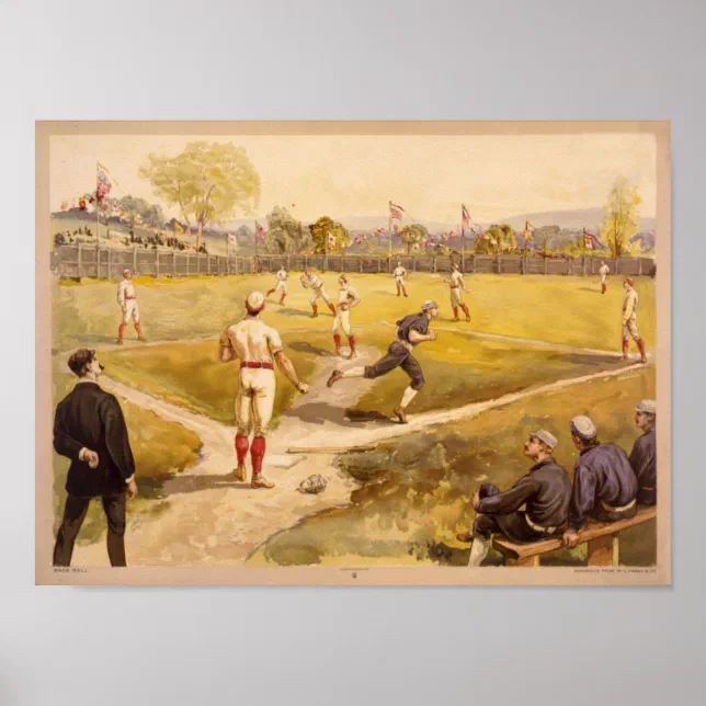 Old Time Base Ball Poster | Zazzle