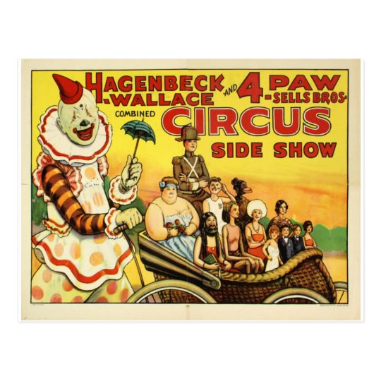 Old time Circus Postcard | Zazzle.com