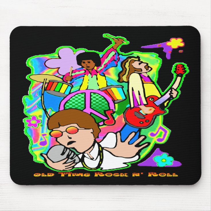 Old Time Rock N' Roll Mouse Pad | Zazzle