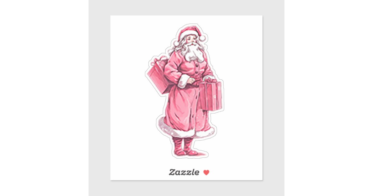 Old Time Santa Clause Sticker | Zazzle