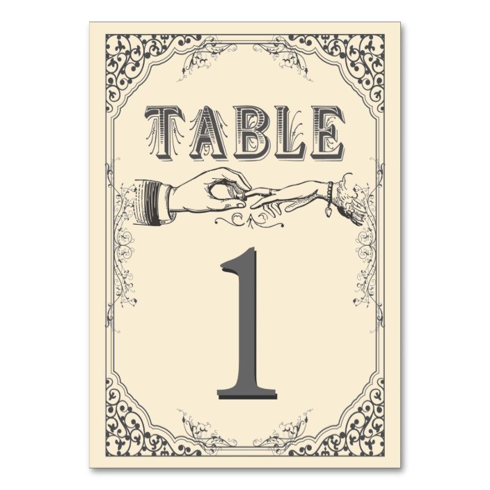 Old time Victorian table numbers | Zazzle.com