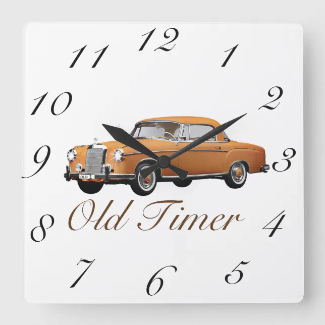 Old Timer Classic Car Wall Clock | Zazzle