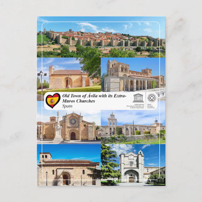 Old Town of Ávila with its Extra-Muros Churches Postcard | Zazzle