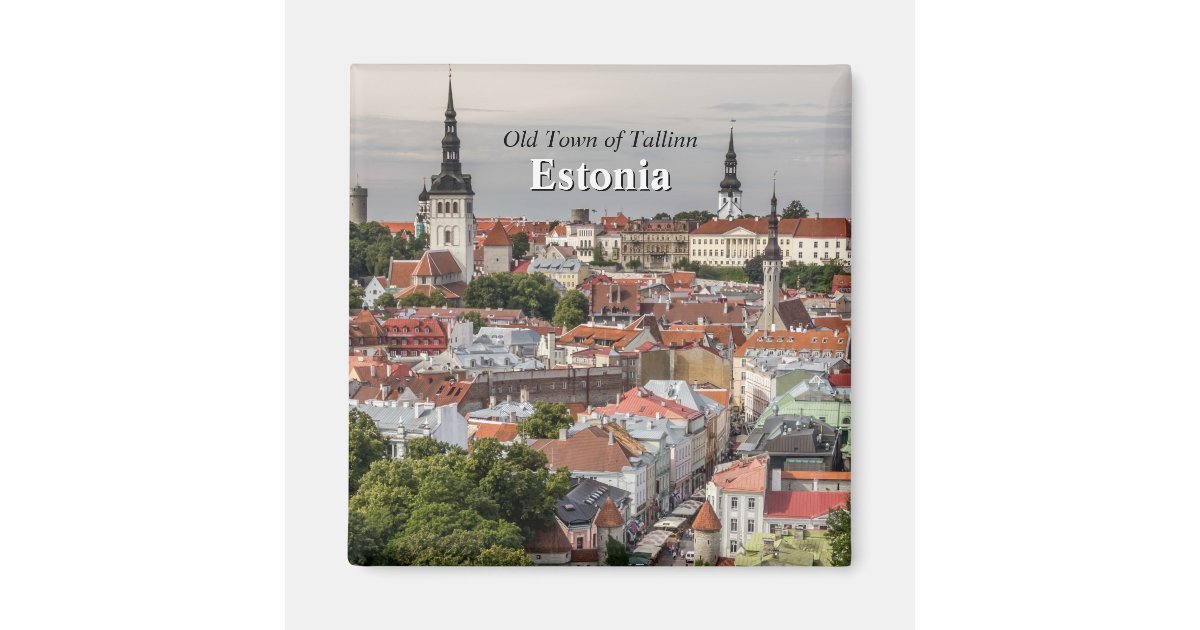 Old Town of Tallinn Estonia Magnet | Zazzle