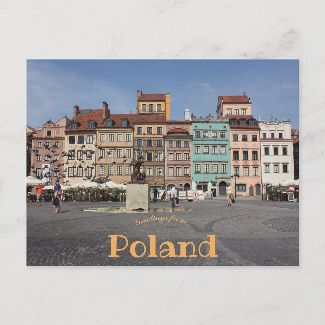 Old Town Square Warsaw Poland Postcard | Zazzle