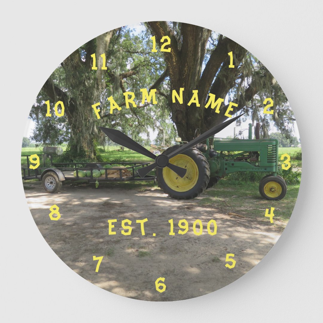 Old Tractor wall clock | Zazzle