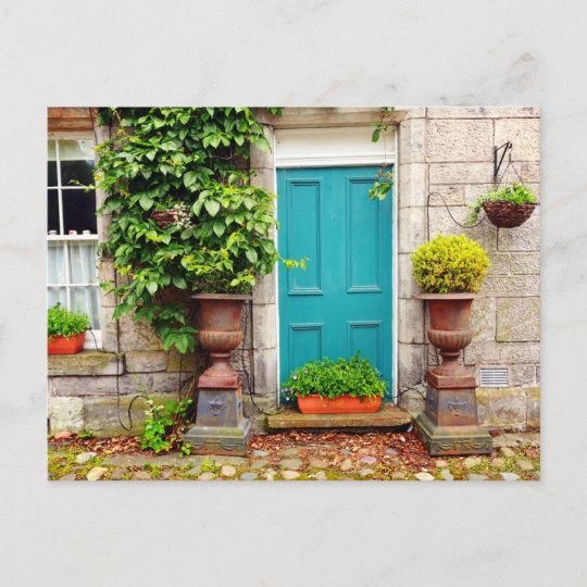 Old, traditional Scottish door Postcard | Zazzle.com