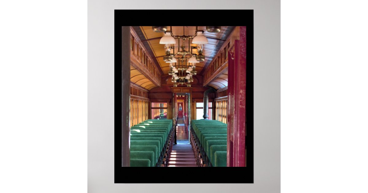 Old Train Interior Photo Poster | Zazzle