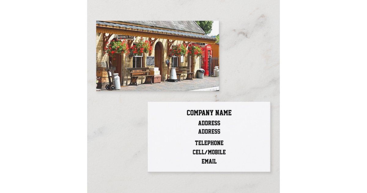 OLD TRAIN STATION BUSINESS CARD | Zazzle