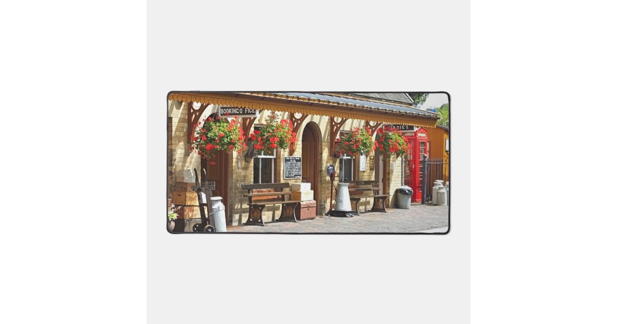OLD TRAIN STATION DESK MAT | Zazzle