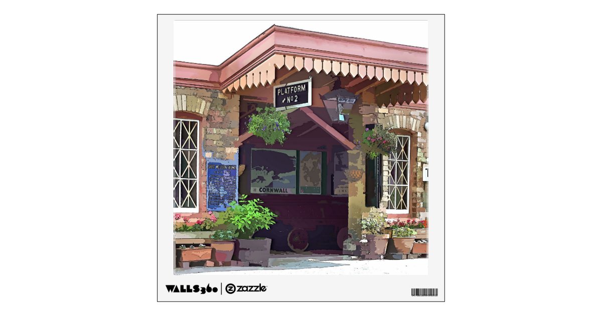 OLD TRAIN STATION WALL DECAL | Zazzle