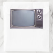 Old TV Rectangular Sticker | Zazzle
