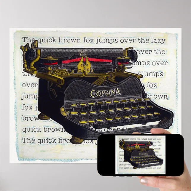 Old Typewriter Poster | Zazzle