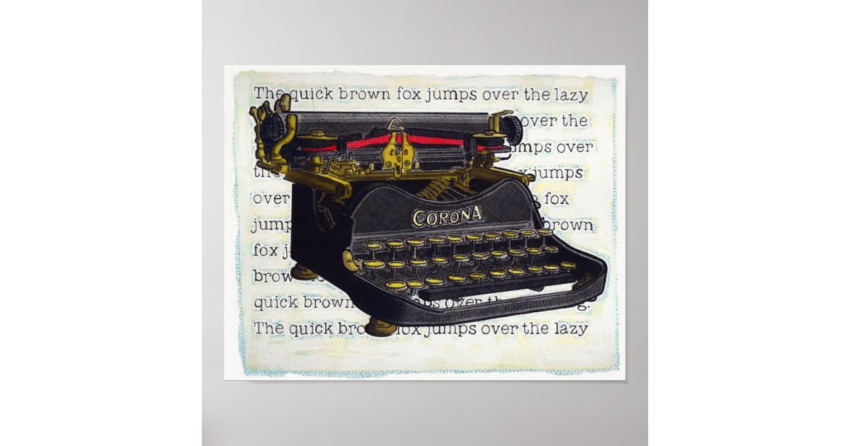 Old Typewriter Poster | Zazzle
