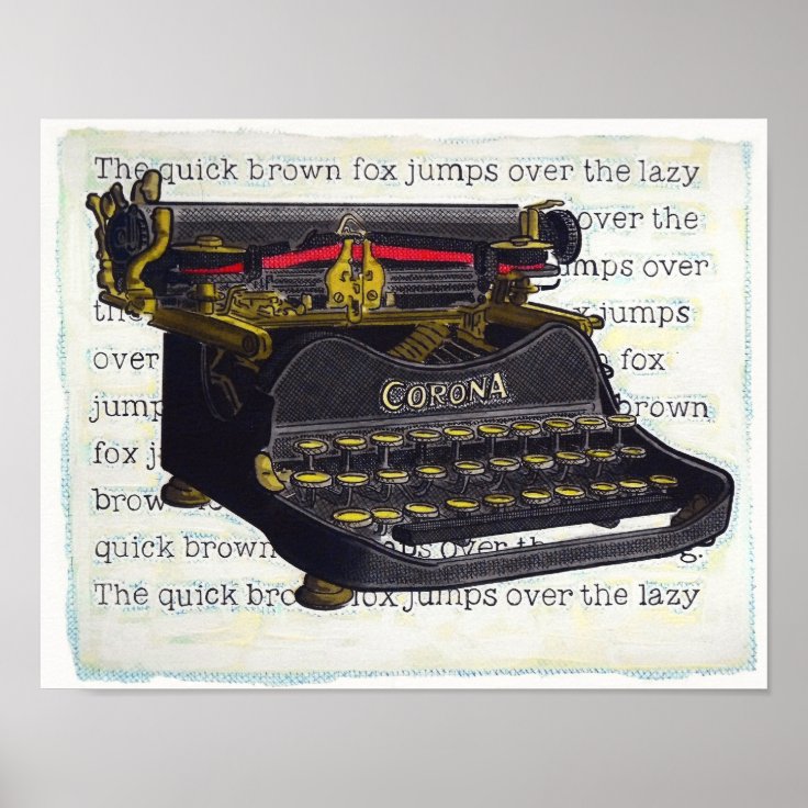 Old Typewriter Poster | Zazzle