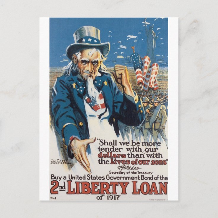 Old "Uncle Sam" U.S. War Poster circa 1917 Postcard | Zazzle
