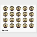 Old Vintage Brass Rotary Telephone Phone Classic Round Sticker | Zazzle