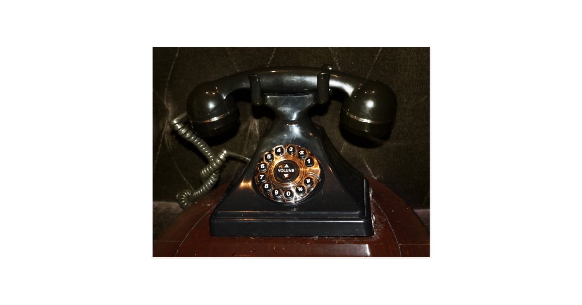 Old Vintage Dial-up Phone Postcard | Zazzle