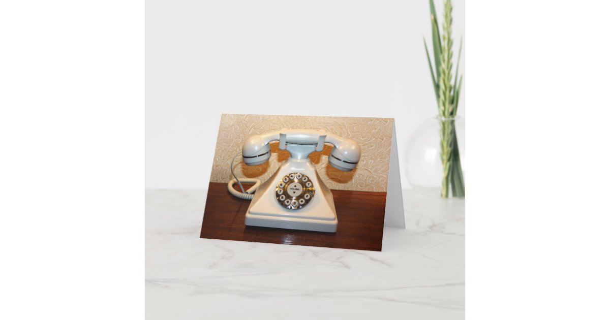 Old Vintage Dial-up White Phone Card | Zazzle
