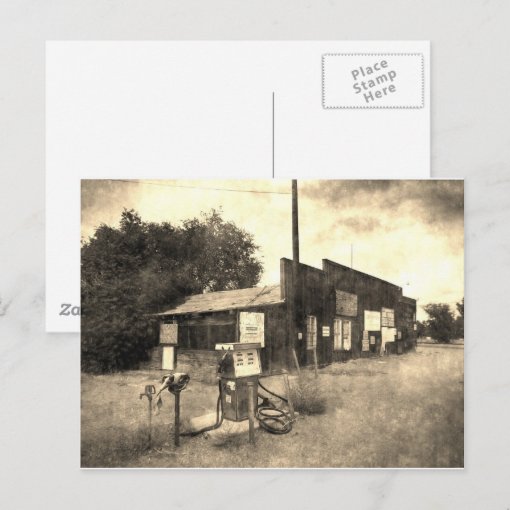 Old Vintage Gas Station Postcard | Zazzle