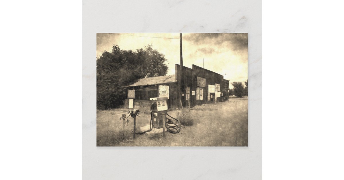 Old Vintage Gas Station Postcard | Zazzle