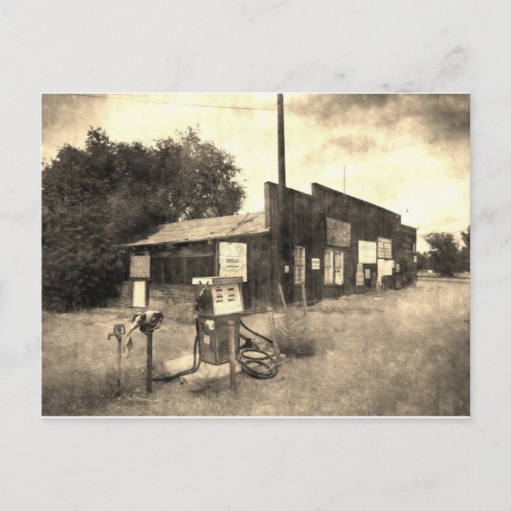 Old Vintage Gas Station Postcard | Zazzle