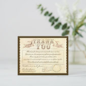 old vintage thank you tickets - cards | Zazzle