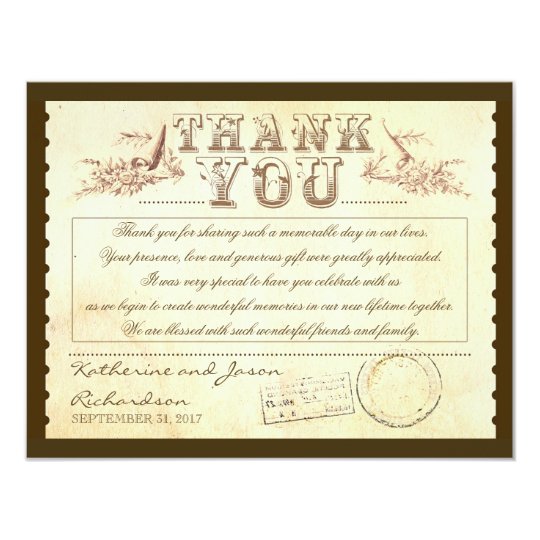 old vintage thank you tickets - cards | Zazzle.com