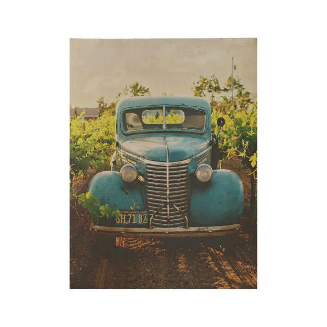 Old Vintage Truck Wood Poster | Zazzle