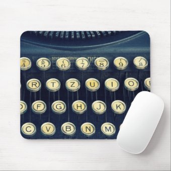 Old Vintage Typewriter Keyboard Keys Mouse Pad | Zazzle