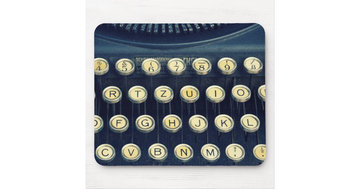 Old Vintage Typewriter Keyboard Keys Mouse Pad | Zazzle