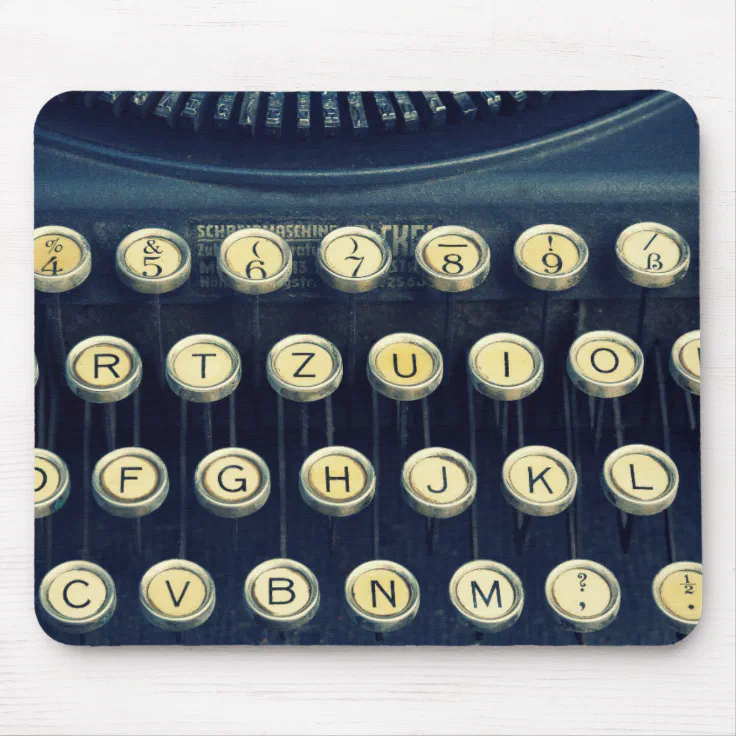 Old Vintage Typewriter Keyboard Keys Mouse Pad | Zazzle