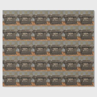 Old Vintage Typewriter Wrapping Paper | Zazzle