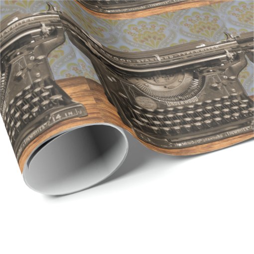 Old Vintage Typewriter Wrapping Paper | Zazzle