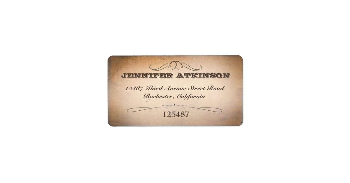 old vintage typography style address labels | Zazzle