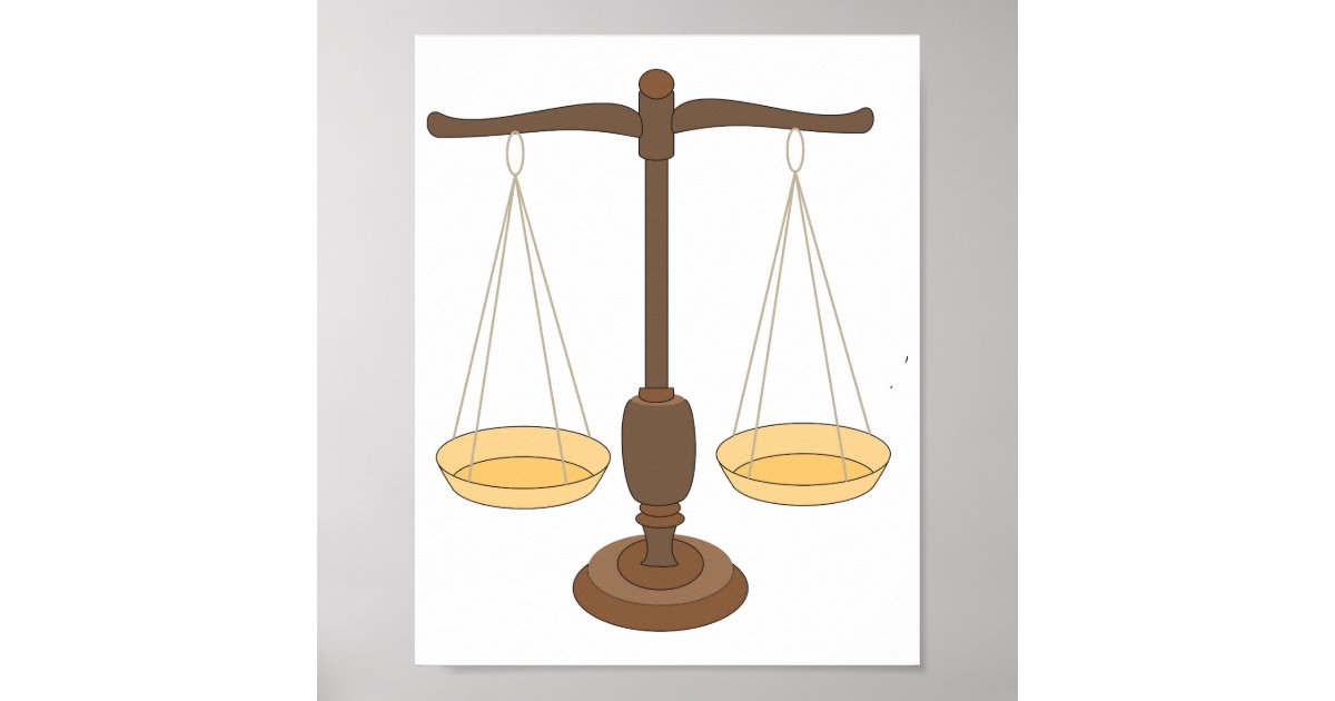Old Weighing Scale or Balance Beam Poster | Zazzle