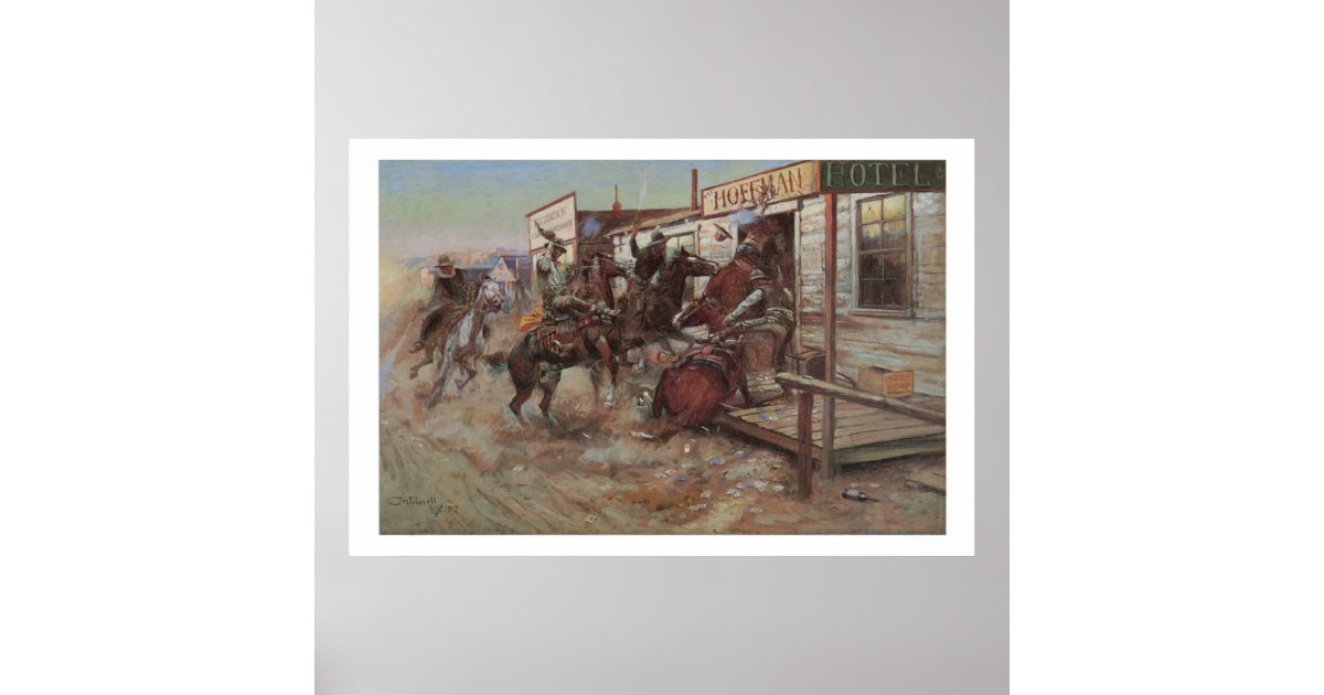 Old West In Without Knocking Art Print Poster | Zazzle