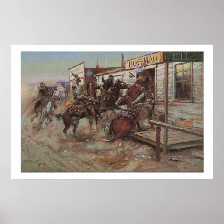 Old West In Without Knocking Art Print Poster | Zazzle