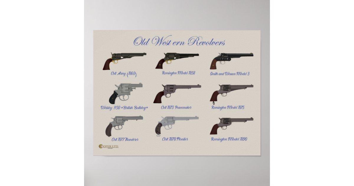 Old West Revolvers Poster | Zazzle